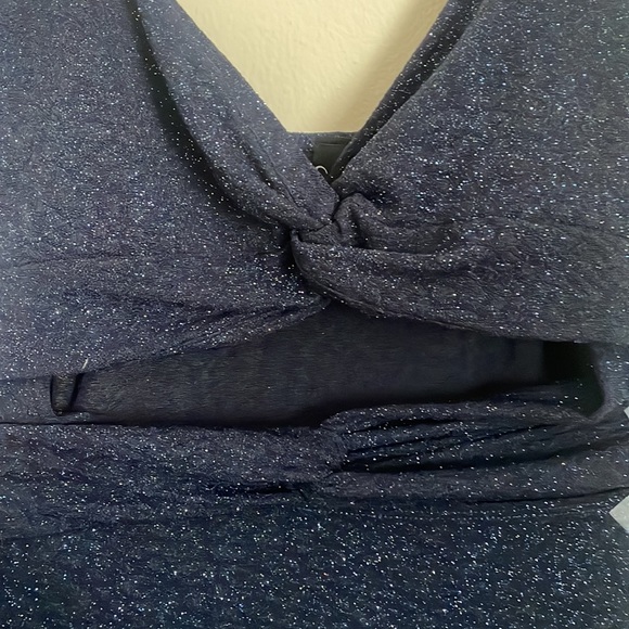 Dresses | Short Navy Blue Dress With Glitter All Over It | Poshmark